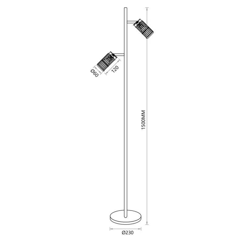 Lampadar Vertical ML0310 Milagro GU10, Alb, Polonia